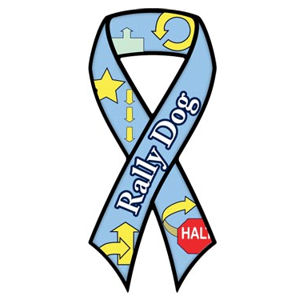Rally Dog - Ribbon Magnet at Sticker Shoppe