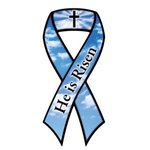 He Is Risen - Ribbon Magnet at Sticker Shoppe