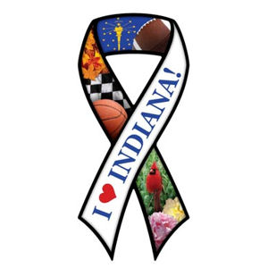 I Love Indiana - Ribbon Magnet at Sticker Shoppe