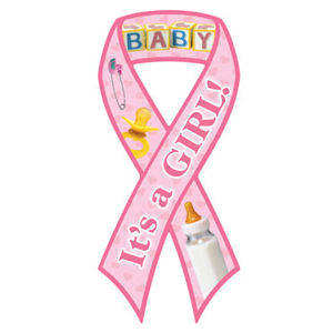 It's A Girl - Ribbon Magnet at Sticker Shoppe