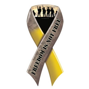 Freedom Is Not Free - Ribbon Magnet at Sticker Shoppe