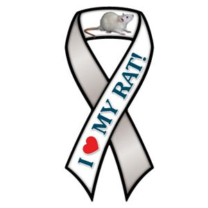 I Love My Rat - Ribbon Magnet at Sticker Shoppe