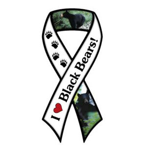 I Love Black Bears - Ribbon Magnet at Sticker Shoppe