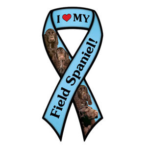 I Love My Field Spaniel - Ribbon Magnet at Sticker Shoppe