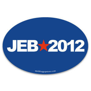 Jeb Bush - Oval Sticker at Sticker Shoppe