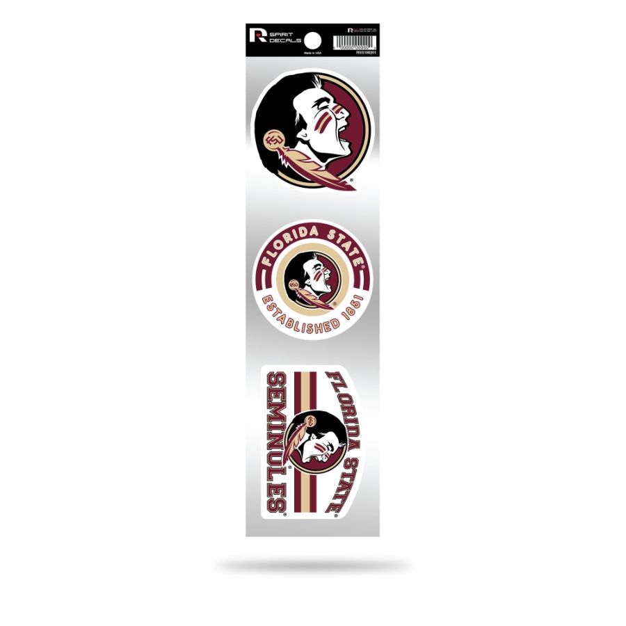 Florida State University Seminoles Logo - Sheet Of 3 Triple Spirit ...