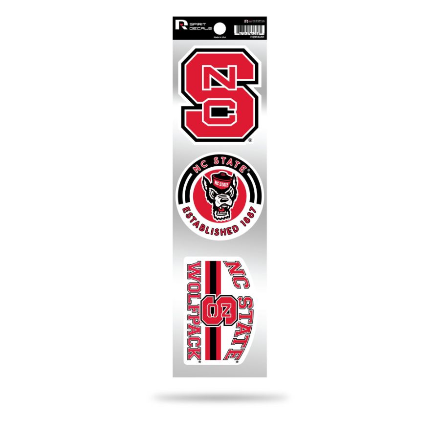 North Carolina State University Wolfpack Logo - Sheet Of 3 Triple ...