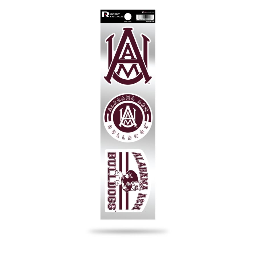Alabama A&M University Bulldogs Logo - Sheet Of 3 Triple Spirit ...