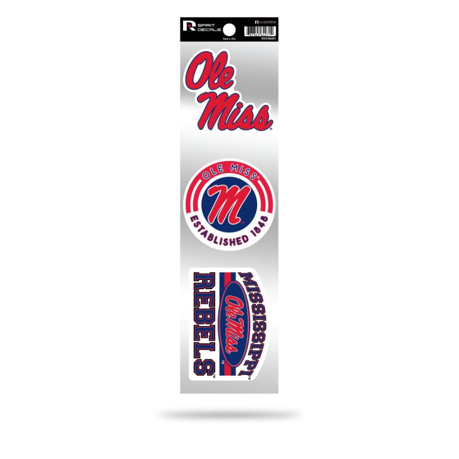 University Of Mississippi Ole Miss Rebels Logo - Sheet Of 3 Triple ...