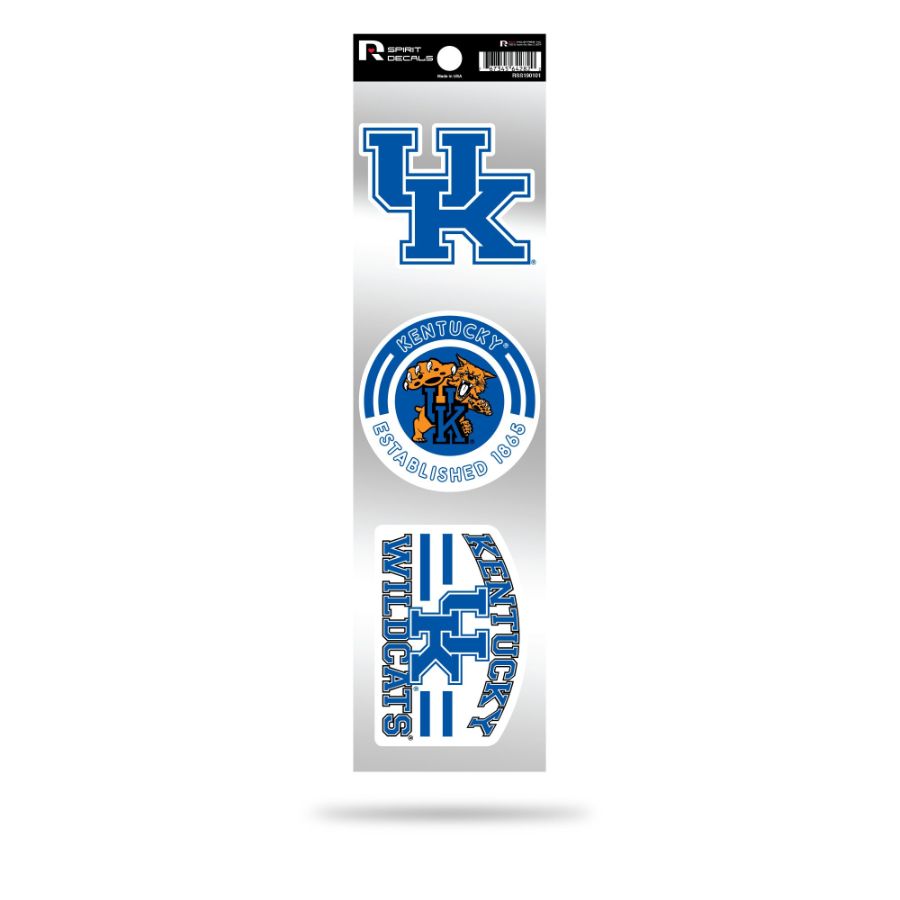 University Of Kentucky Wildcats Logo - Sheet Of 3 Triple Spirit ...