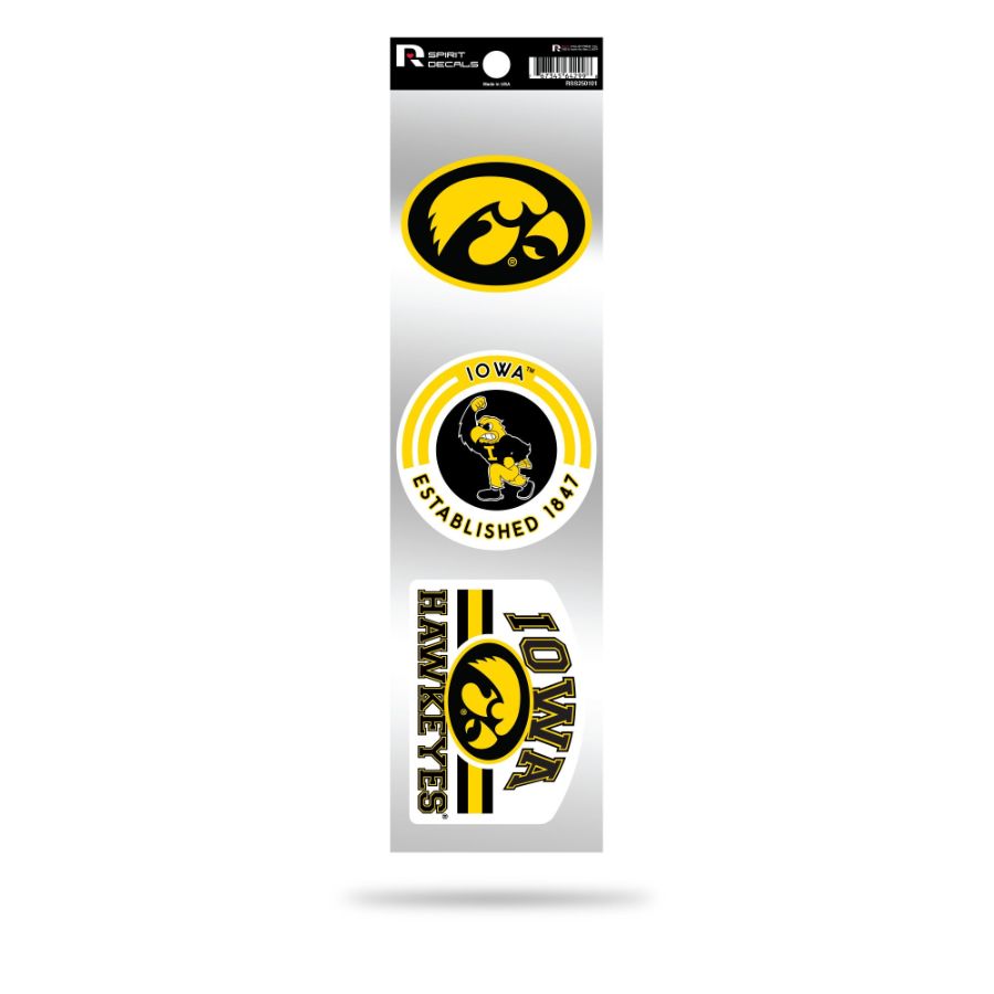 University Of Iowa Hawkeyes Logo - Sheet Of 3 Triple Spirit Stickers at ...
