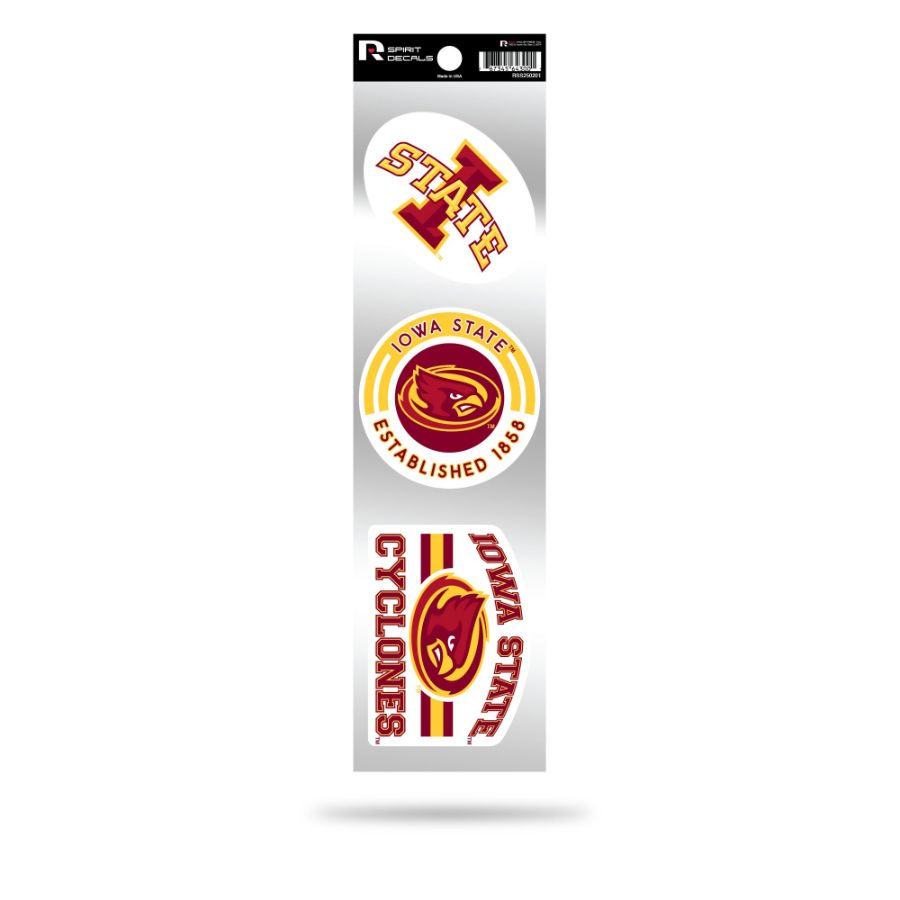 Iowa State University Cyclones Logo - Sheet Of 3 Triple Spirit Stickers ...