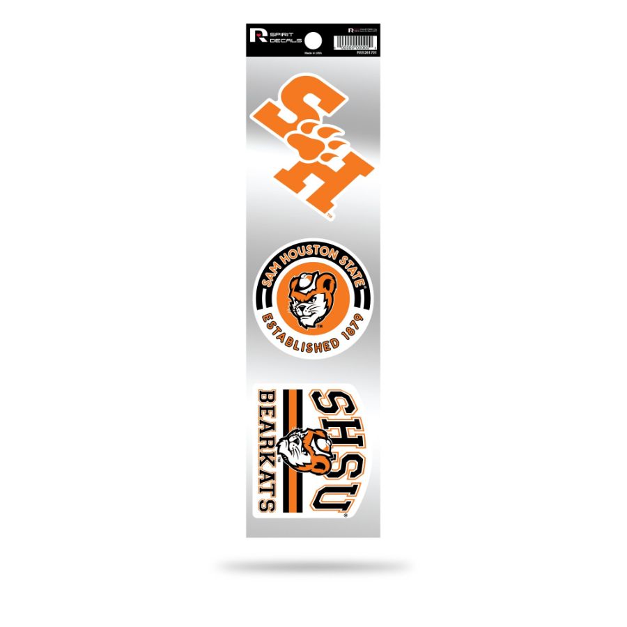 Sam Houston State University Bearkats Logo - Sheet Of 3 Triple Spirit ...