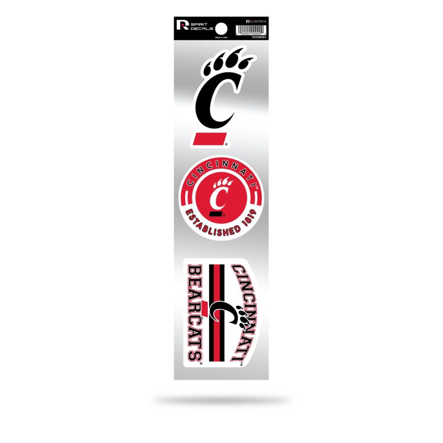University Of Cincinnati Bearcats Logo - Sheet Of 3 Triple Spirit ...