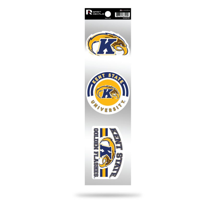 Kent State University Golden Flashes Logo - Sheet Of 3 Triple Spirit ...