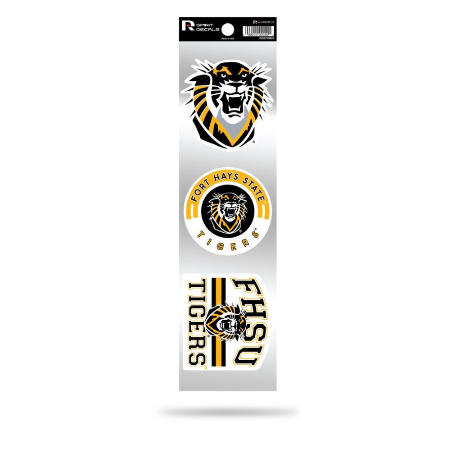 Fort Hays State University Tigers Logo - Sheet Of 3 Triple Spirit ...