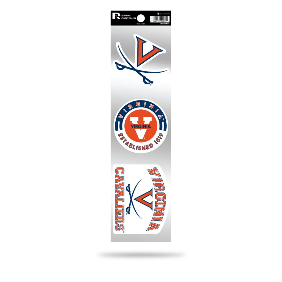 University Of Virginia Cavaliers - Sheet Of 3 Triple Spirit Stickers at ...