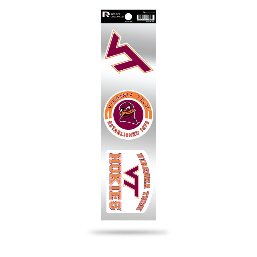 Virginia Tech Hokies Logo - Sheet Of 3 Triple Spirit Stickers at ...