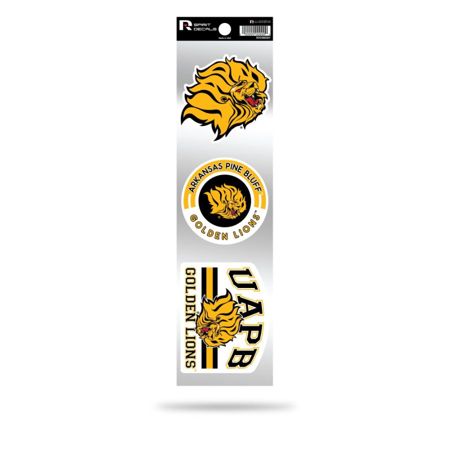 Uapb Golden Lions Logo Arkansas Pine Bluff Golden Lions 3pk Fan Auto