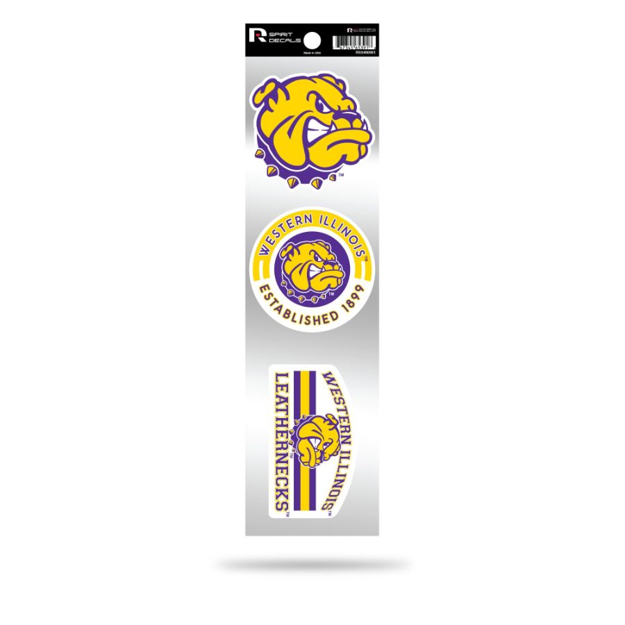 Western Illinois University Leathernecks Logo - Sheet Of 3 Triple ...