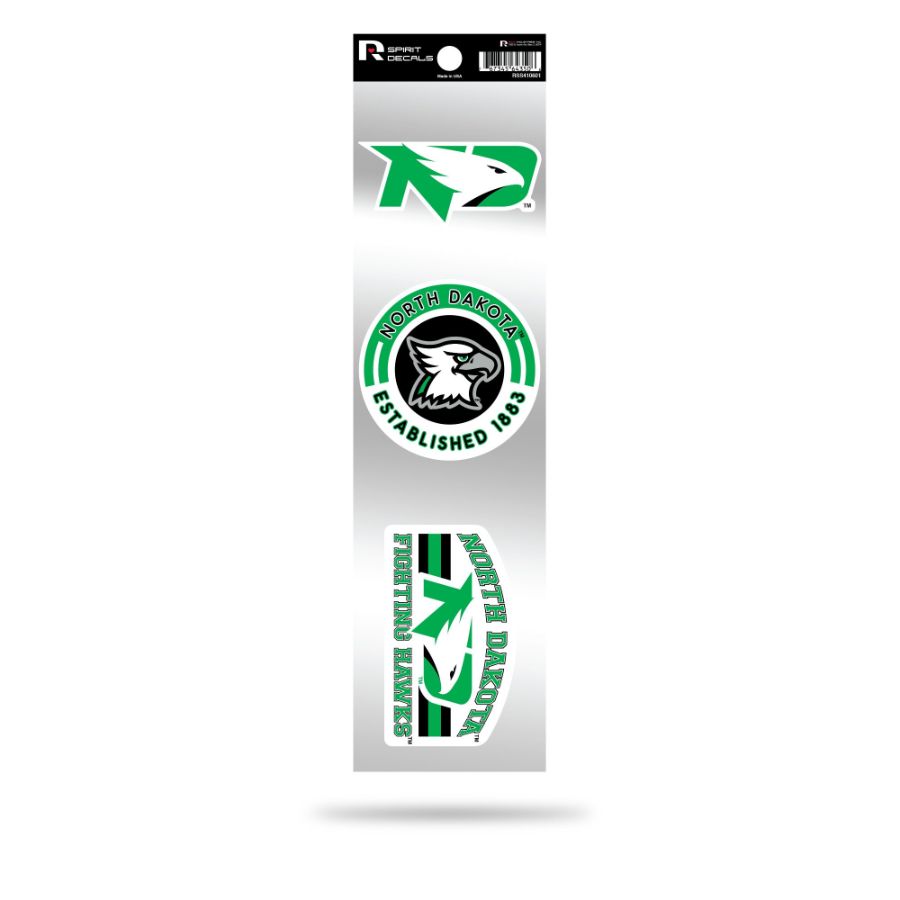 University Of North Dakota Fighting Hawks Logo - Sheet Of 3 Triple ...