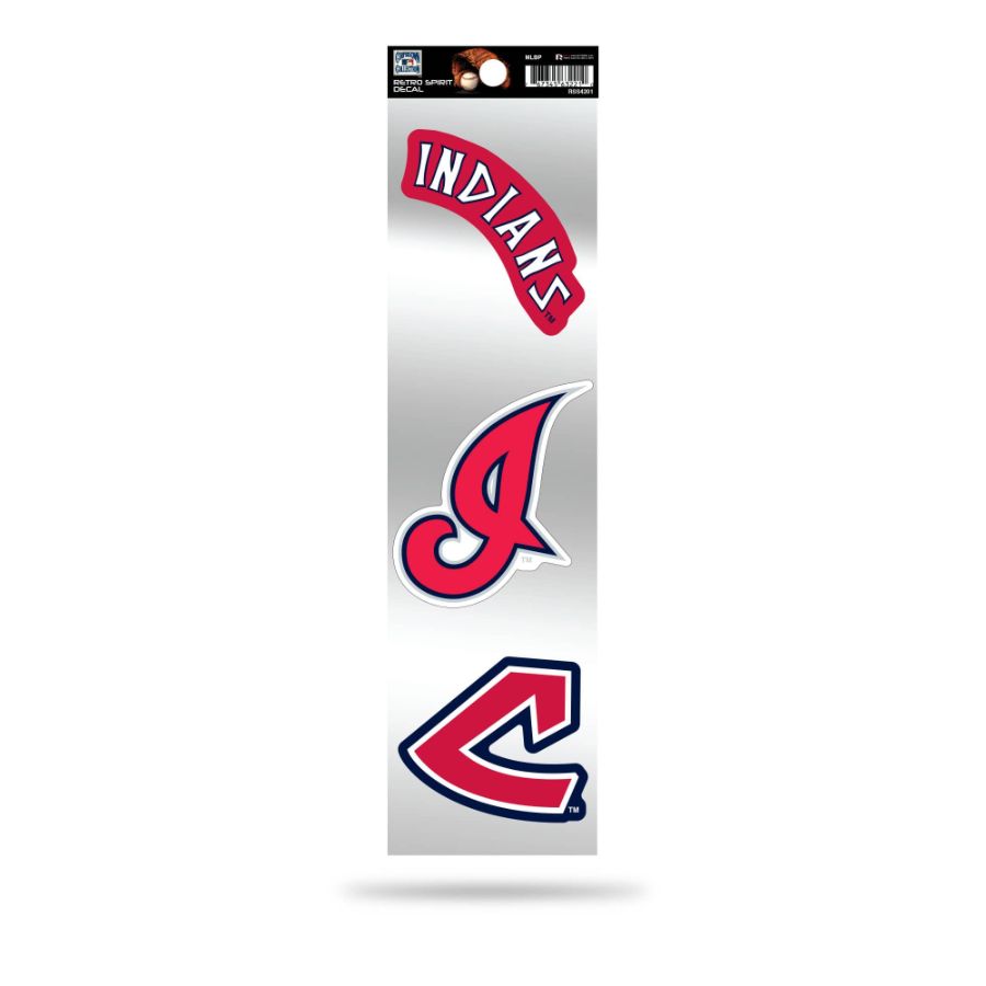 Cleveland Indians Retro Vintage Logo - Sheet Of 3 Triple Spirit ...