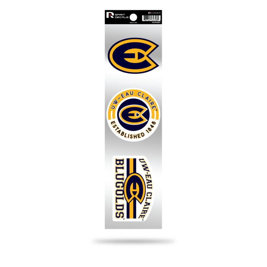 University Of Wisconsin-Eau Claire Blugolds Logo - Sheet Of 3 Triple ...