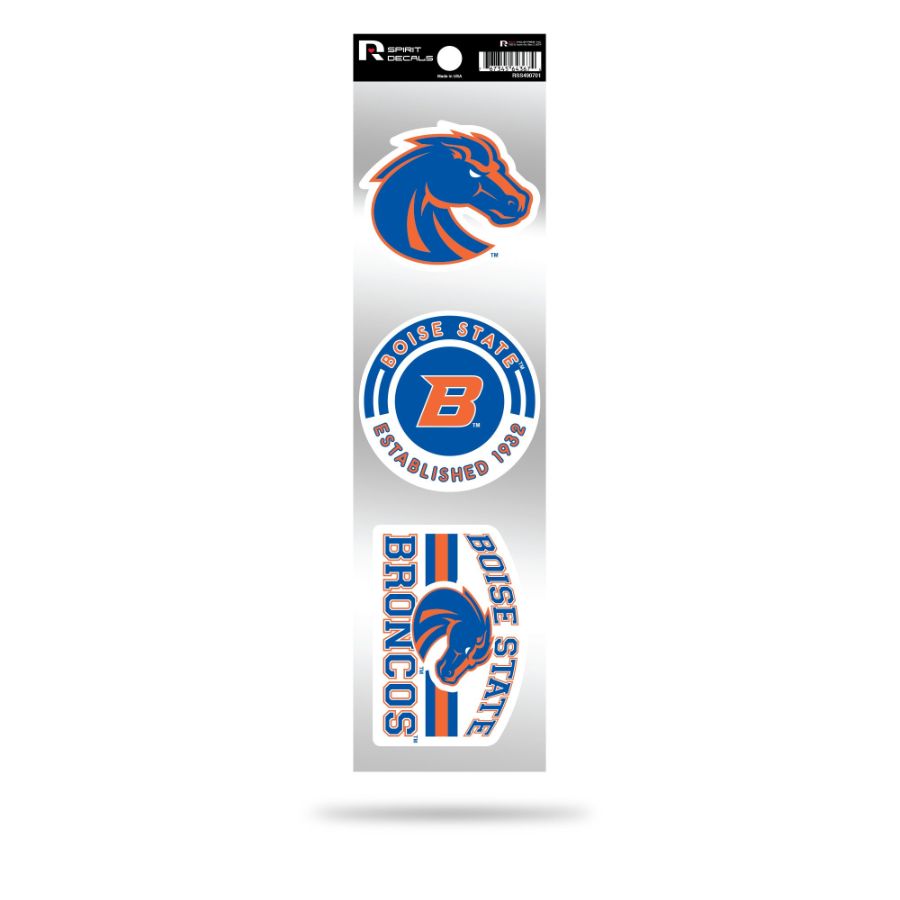 Boise State University Broncos Logo - Sheet Of 3 Triple Spirit Stickers ...