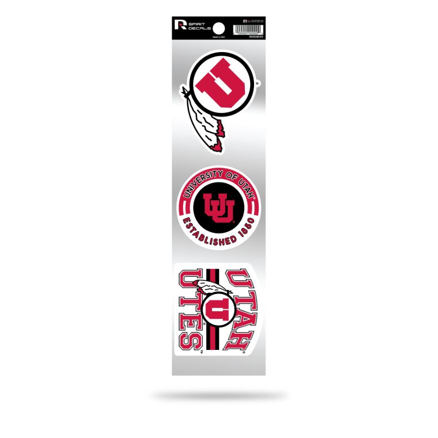 University Of Utah Utes Logo - Sheet Of 3 Triple Spirit Stickers at ...
