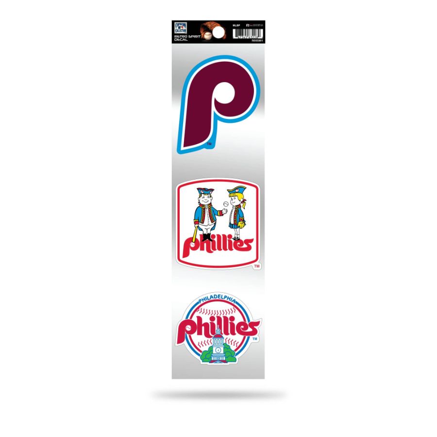 Philadelphia Phillies Retro Vintage Logo - Sheet Of 3 Triple Spirit ...
