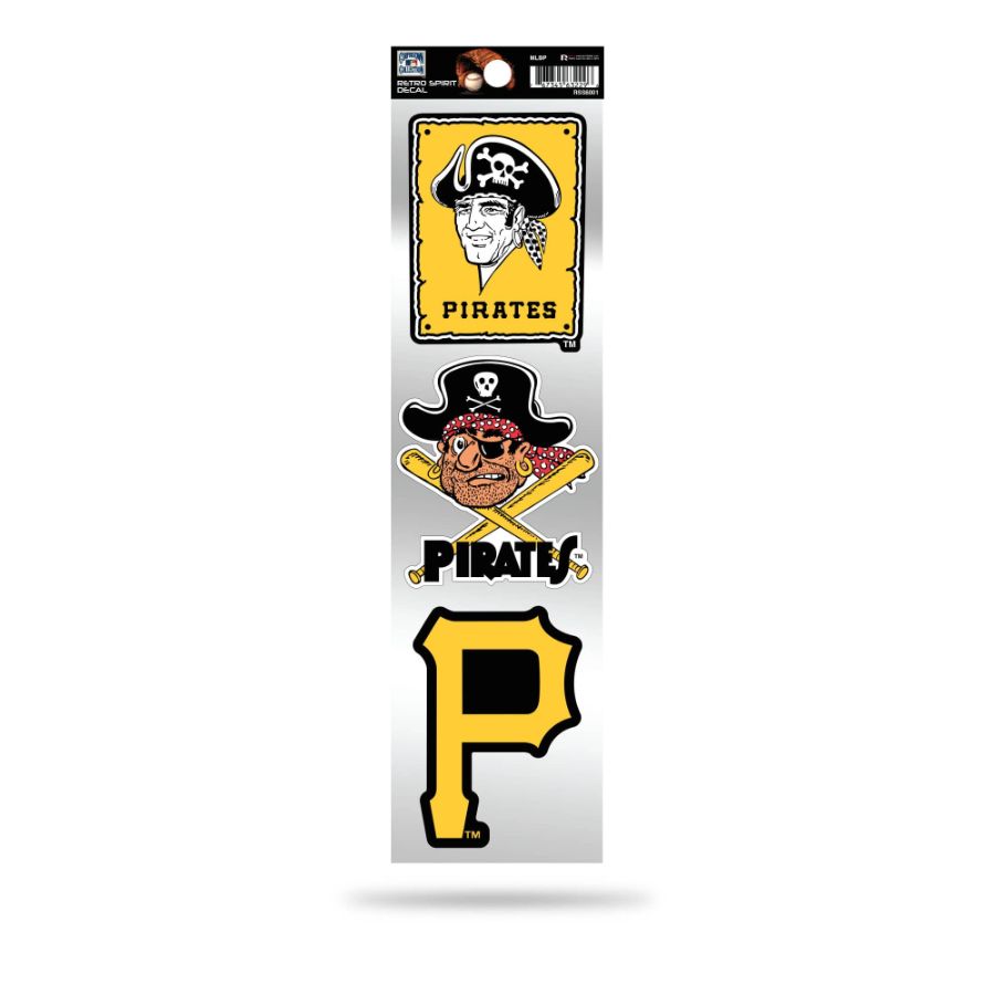 Pittsburgh Pirates Retro Vintage Logo - Sheet Of 3 Triple Spirit ...