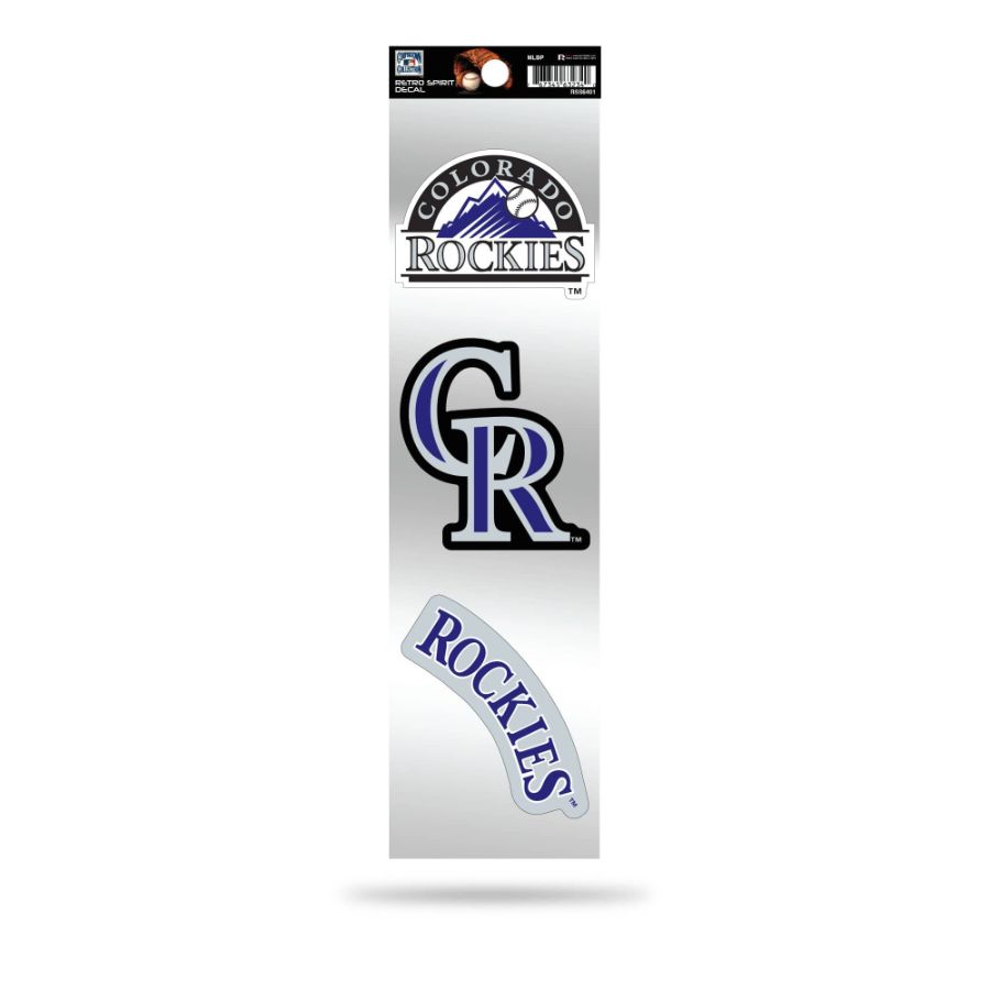 Colorado Rockies Retro Vintage Logo - Sheet Of 3 Triple Spirit Stickers ...