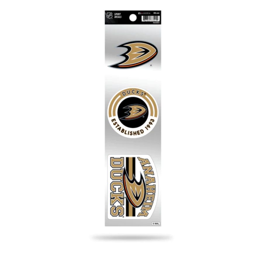 Anaheim Ducks Retro Vintage Logo - Sheet Of 3 Triple Spirit Stickers at ...