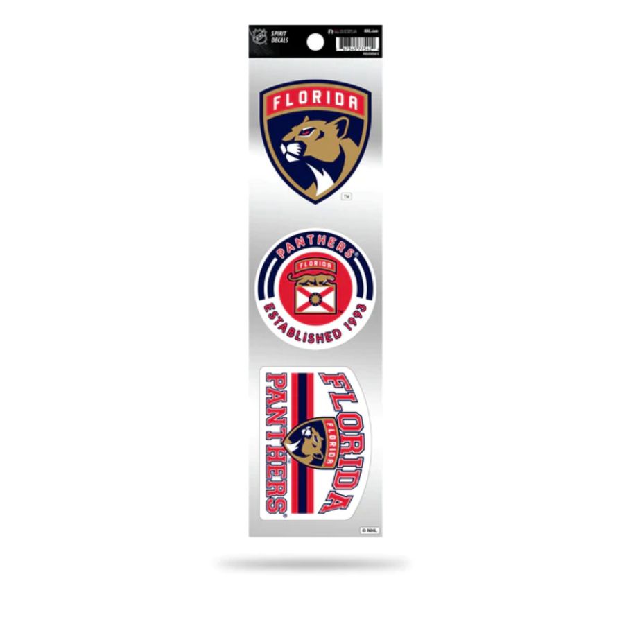 Florida Panthers Retro Vintage Logo - Sheet Of 3 Triple Spirit Stickers ...