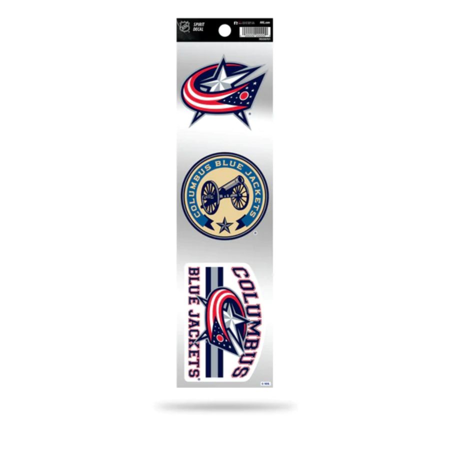 Columbus Blue Jackets Retro Vintage Logo - Sheet Of 3 Triple Spirit ...