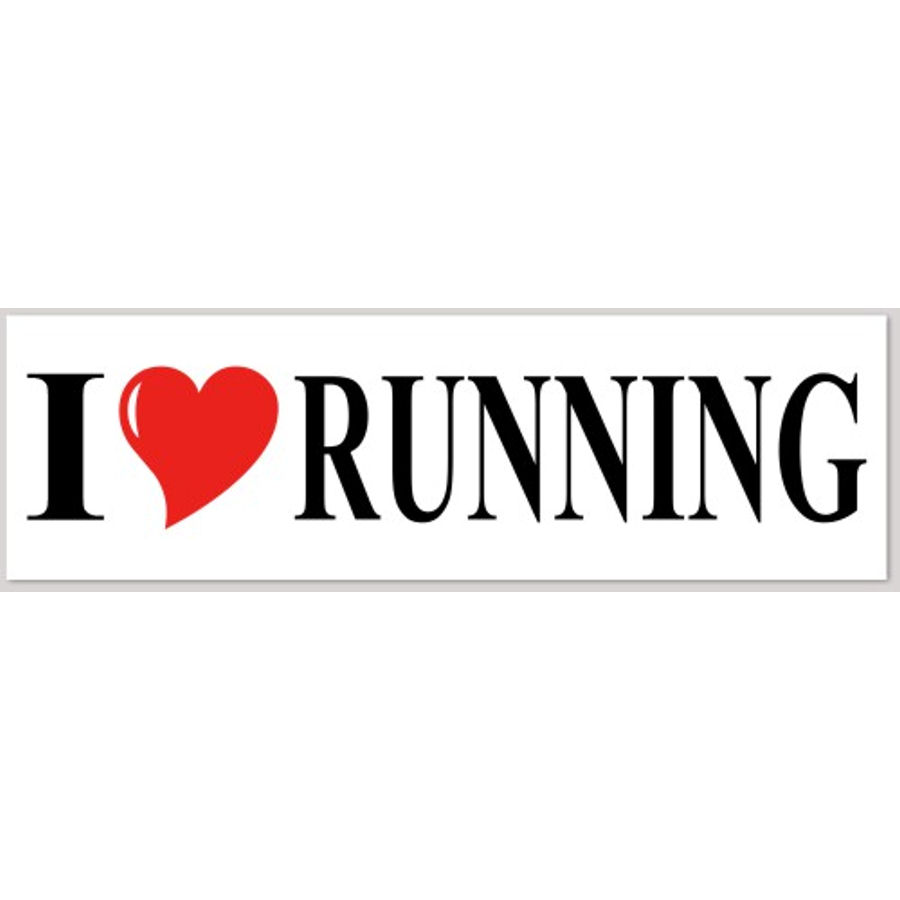 I Love Running - Bumper Sticker at Sticker Shoppe