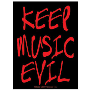Keep Music Evil - Vinyl Sticker at Sticker Shoppe