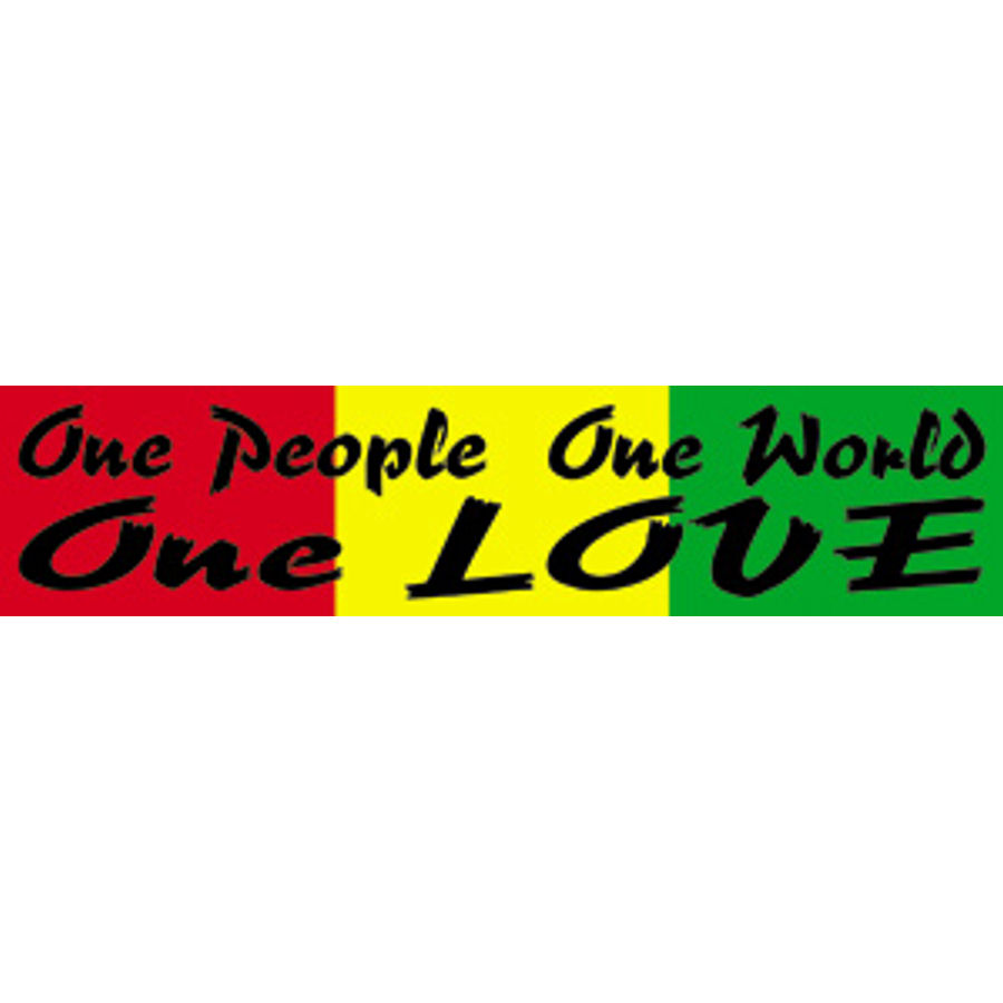 One People One World One Love Rasta - Vinyl Sticker at Sticker Shoppe