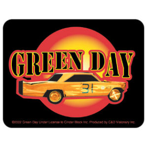 Green Day Stock Car - Vinyl Sticker at Sticker Shoppe