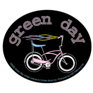 Green Day Bike - Vinyl Sticker at Sticker Shoppe