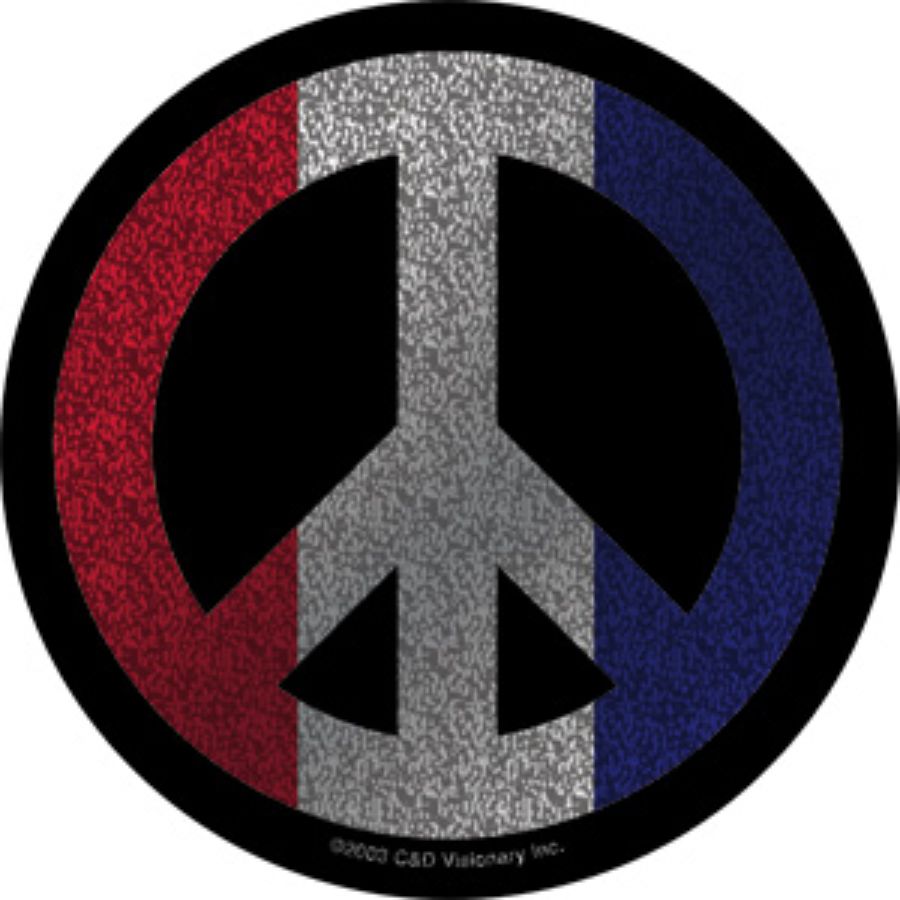 Peace Signs Peace Sign - Red White & Blue Vinyl Sticker at Sticker Shoppe