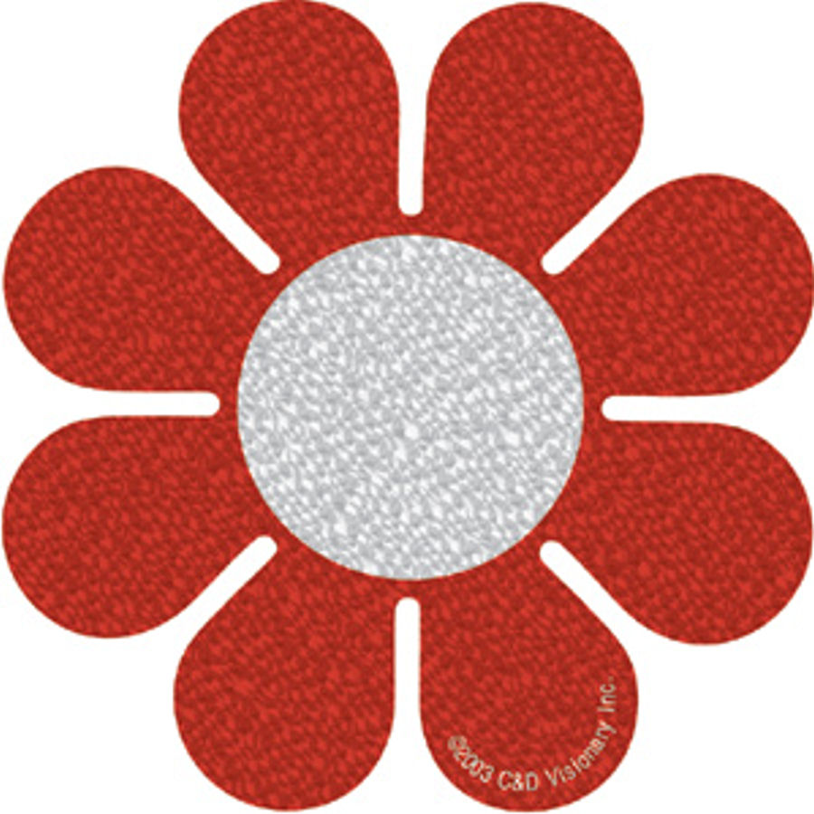 Flowers Daisy - Red Vinyl Sticker at Sticker Shoppe