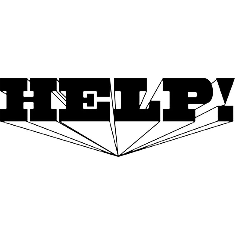 he Beatles Black Help - Vinyl Rub-On Transfer Decal at Sticker Shoppe