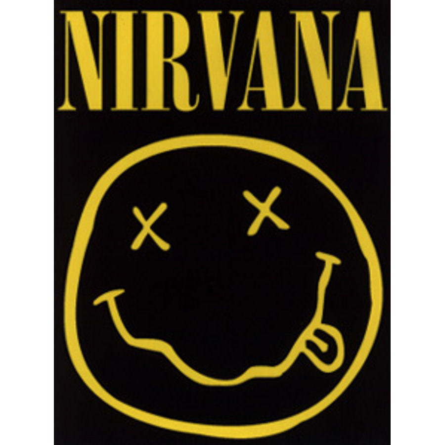 Nirvana Square Smiley Logo - Vinyl Sticker at Sticker Shoppe