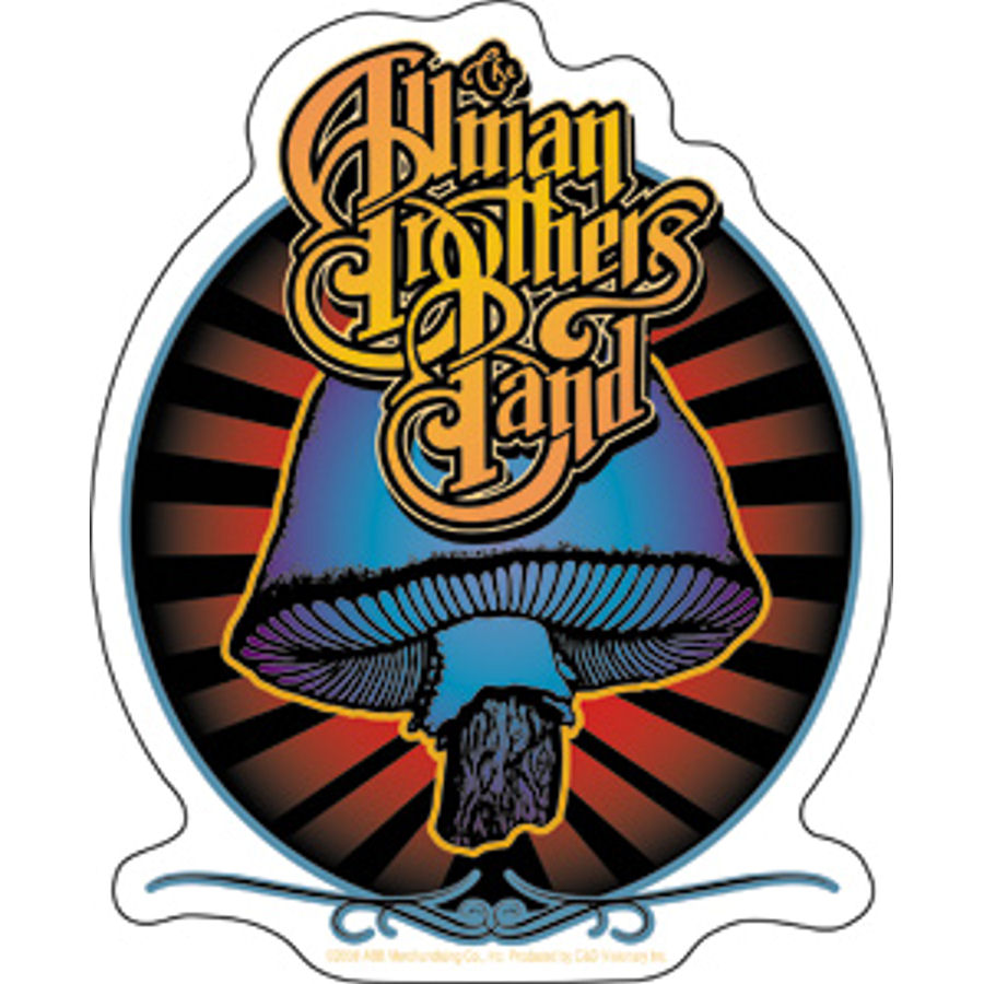 The Allman Brothers Band Radiant Shroom - Vinyl Sticker at Sticker Shoppe