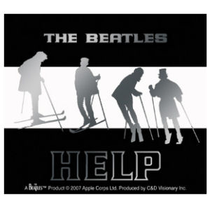 The Beatles Help Skis - Sticker at Sticker Shoppe