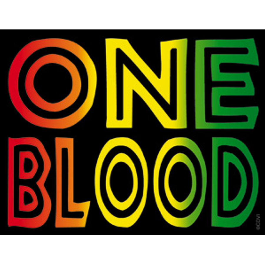 Reggae And Rasta One Blood - Large Vinyl Sticker at Sticker Shoppe