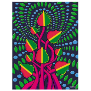60's Retro Psychedelic Flower - Vinyl Sticker at Sticker Shoppe