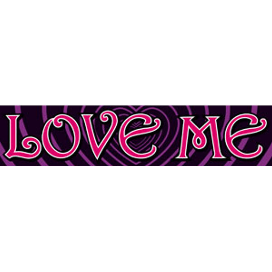 Love Me With Hearts - Vinyl Sticker at Sticker Shoppe