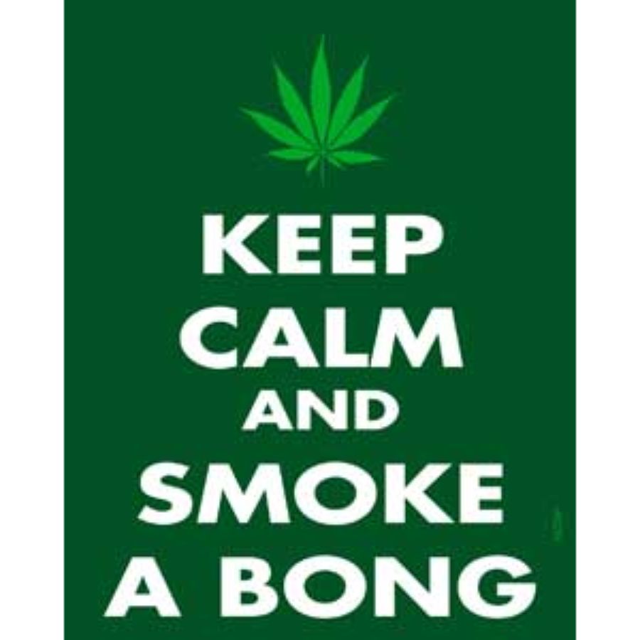 Keep Calm And Smoke A Bong - Vinyl Sticker at Sticker Shoppe
